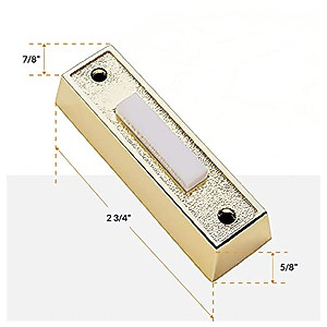 Newhouse Hardware CKIT1 Two Note Electric Door Bell Chime Kit w/ 16V/10VA Transformer & Surface Mount Lighted Push Buttons, White
