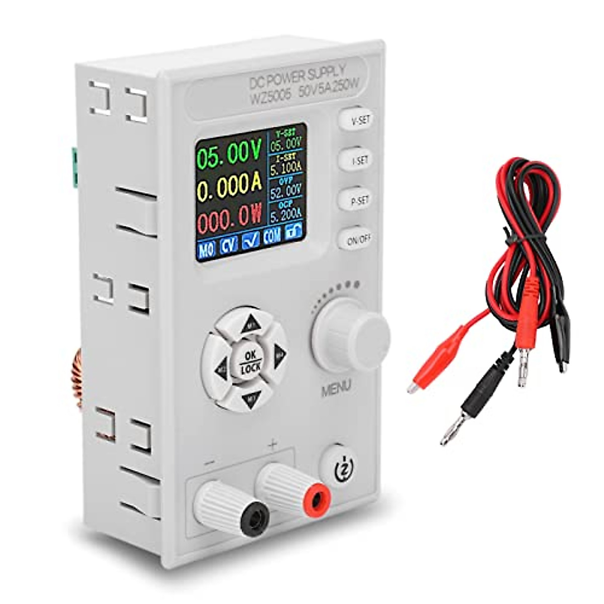 DC Power Supply Variable, 0-50V 0-5A Adjustable Switching Regulated Power Supply with 4 Digits LCD Display, Bench Power Supply with Multi Protections, Remote Control