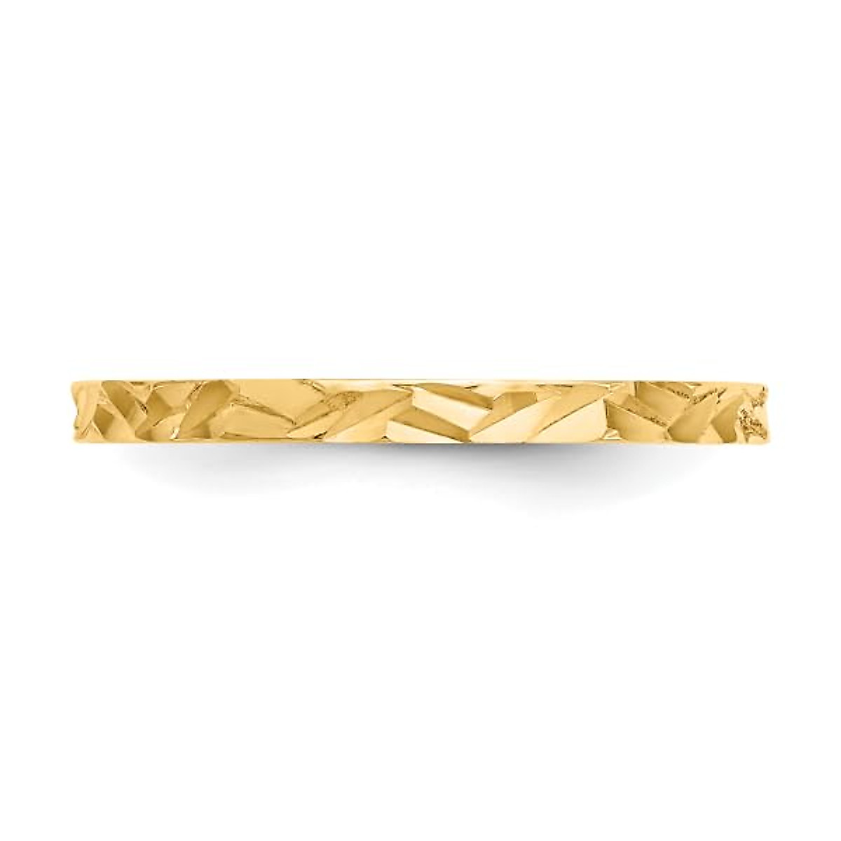 IceCarats 14K Yellow Gold Zig Zag Band Ring Size 3