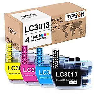 TESEN Compatible LC3013 Ink Cartridge Replacement for Brother 3013 LC 3013 LC3011 Use with Brother MFC-J497DW MFC-J895DW MFC-J491DW J497DW MFC-J690DW Series Printer (4 Pack, Black Cyan Magenta Yellow)