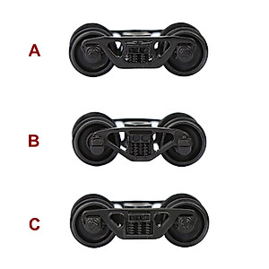 12pcs Model Train Bogie with Plastic Wheels 1:87 HO Scale 33" Model Railway Accessories (Style B)