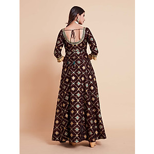 Indian Kurti for Womens Dupatta | Art Silk Woven Kurta Kurtis Tunic For Women Purple