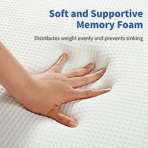 Nikores 2 Inch Lash Bed Topper, Memory Foam Massage Table Topper with Removable Cover and Elastic Bands -Without Bed (White, 73x29x2 in)