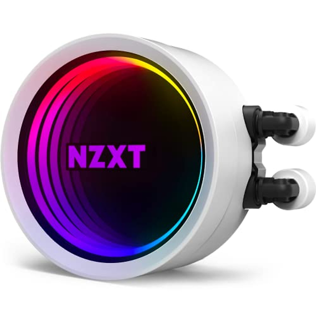 NZXT Kraken X73 RGB 360mm - RL-KRX73-RW - AIO RGB CPU Liquid Cooler - Rotating Infinity Mirror Design - Powered by CAM V4 - RGB Connector - AER RGB V2 120mm Radiator Fans (3 Included) - White