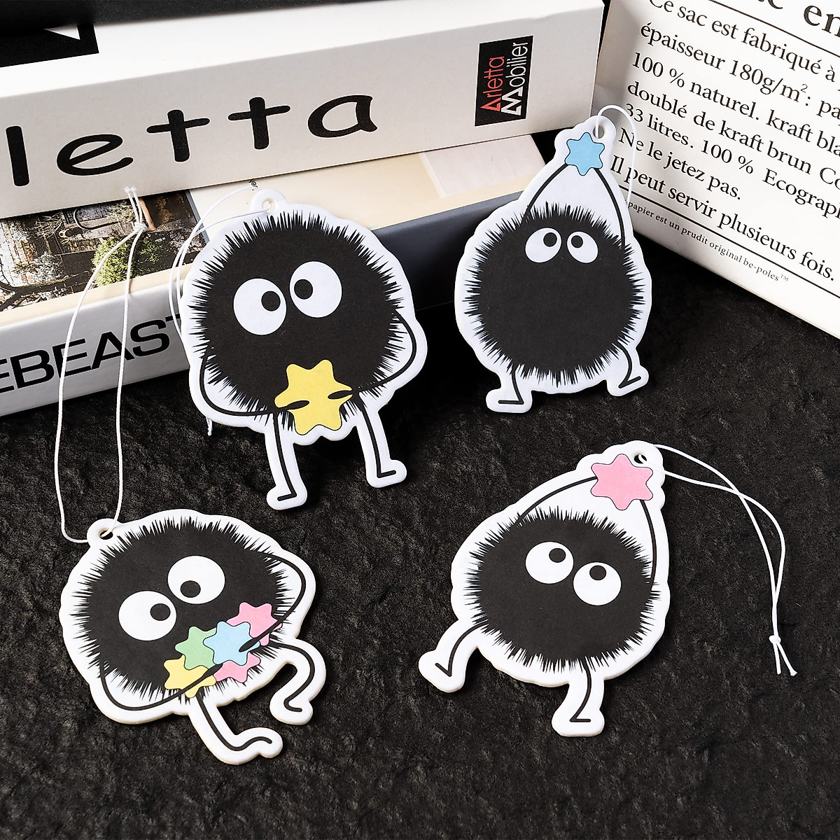 C1krint Anime Cute Soot Sprites Car Air Fresheners (8pcs)