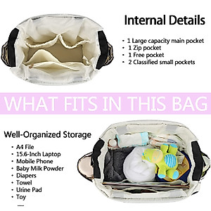 YESLAU Diaper Bag Tote with Changing Pad and Wallet Large Travel Diaper Tote for Mom Star Print 3Pcs Set