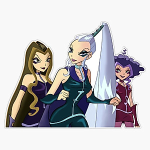 The Trix Trio - Winx Club Sticker Vinyl Waterproof Sticker Decal Car Laptop Wall Window Bumper Sticker 5"
