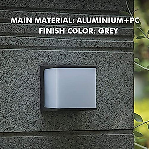 LUTEC 2 Packs TELIN LED Sconces Wall Lighting Indoor Outdoor Wall Light 14.5W Warm White 3000K 1000Lumen with Opal PC Diffuser for Porch, Garage, Garden, Entryway