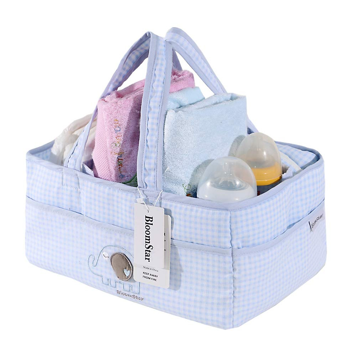 BLOOMSTAR Diaper caddy Baby Diaper Caddy Organizer Nursery Storage Bin Portable Holder Basket for Car |Gift Diapper Handbag
