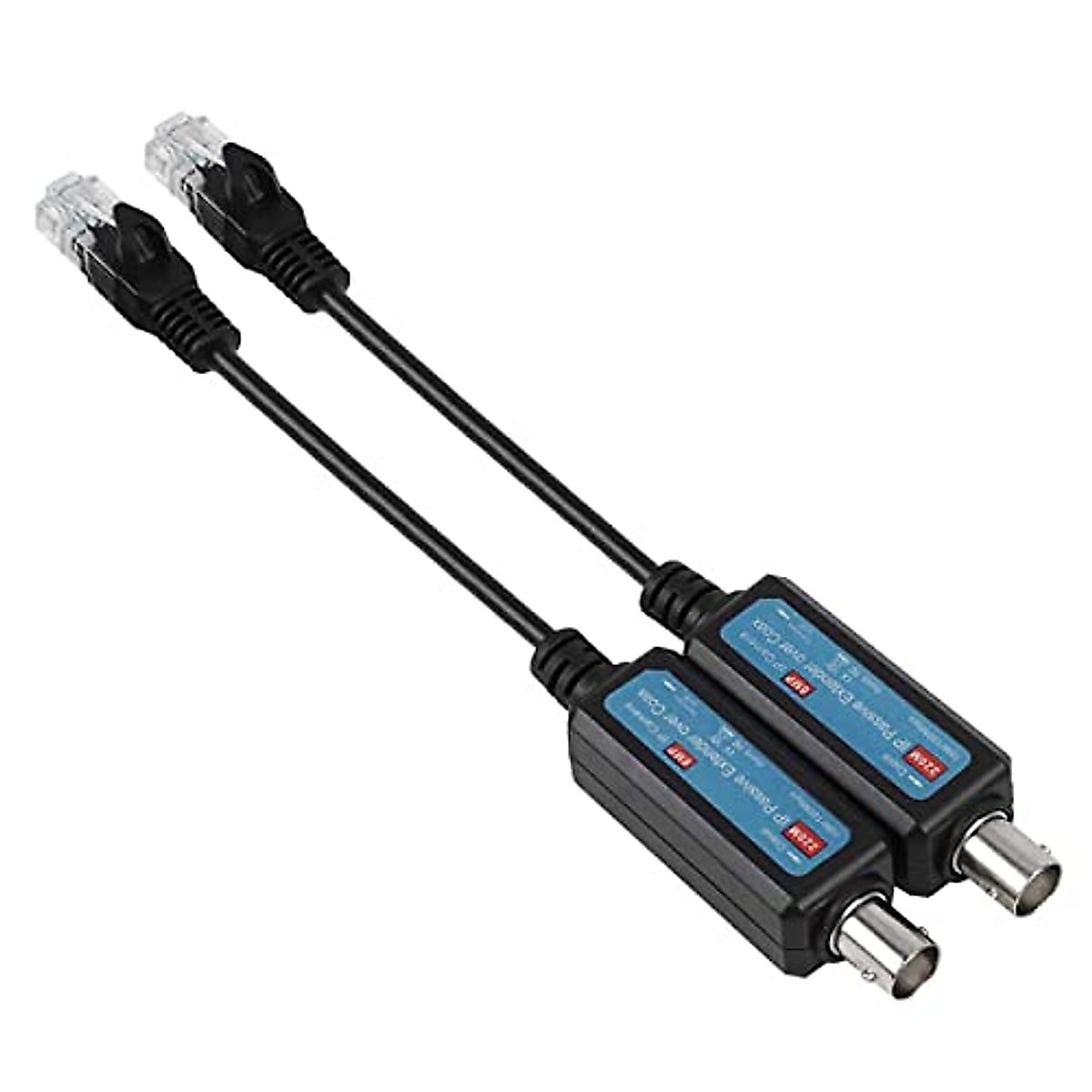 8MP IP Passive Extender Ethernet Over Coax 1-CH, IP Network to Coaxial Transmitter IP Network, Converter Fit CCTV Camera UTP RG59/ RJ45 4-Wired BNC Video Balun