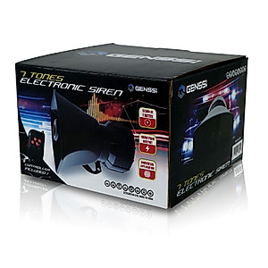 GENSSI Wireless 7 Tone Electronic Siren Emergency Horn Sound System for Police Cars Fire Trucks with Remote Control