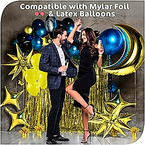 Srenta Gold Balloon Weights, Heavy Balloon Weight Pack of 12 Metallic Foil Weights for Balloons, Birthday Party & Wedding Table Centerpiece Ballon Weight, 4.8’’ DIY Ballon Weights for Helium Balloons