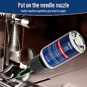 SMAPHY Sewing Machine Oil with Needle tip and Dual-Ended Brush, Clear Machine Oil for Lubrication of All Sewing Machine Moving Parts