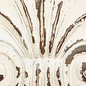 Deco 79 Wood Scroll 1 Shelf Wall Shelf, 28" x 6" x 9", Brown