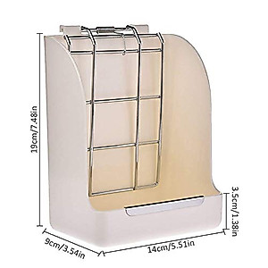 DishyKooker 1pcs White Hay Feeder Hay Rack Rabbit Grass and Food Double Use Rabbit Feeder Hay Food Bin Feeder Non-Toxic BPA Free Ideal Hay Feeder for Guinea Pigs, Chinchillas and Hamsters
