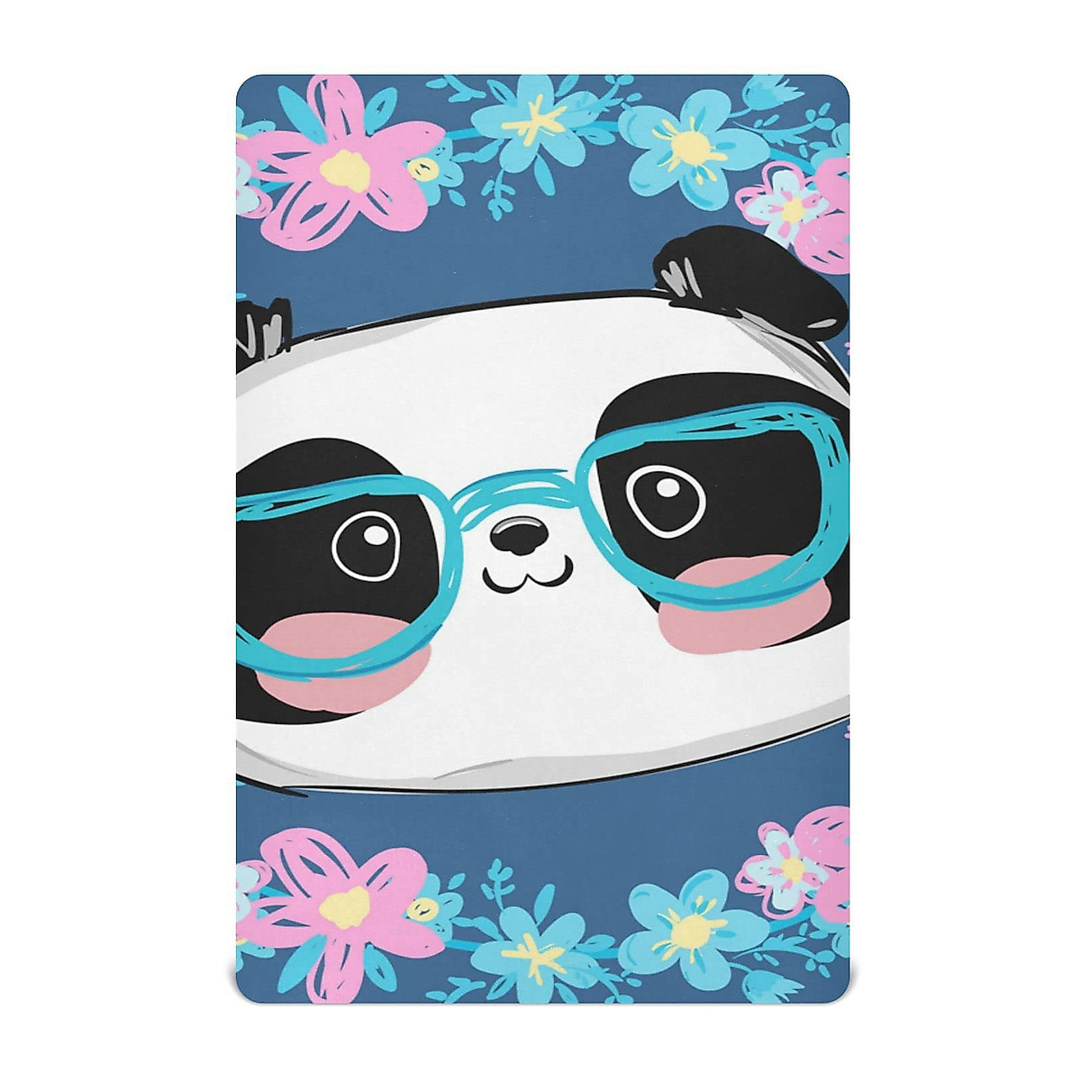 Panda Bear Baby Crib Sheets Soft Toddler Bed Sheets Breathable Mattress Cover Crib Mattress Sheet for Boy Toddler Baby Gifts Bed Mattress, 39 * 27 * 5in