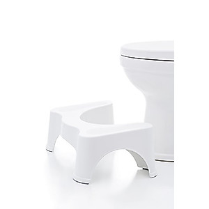 Squatty Potty The Original Bathroom Toilet Stool, 7 inch and 9 inch, White, (Pack of Two)