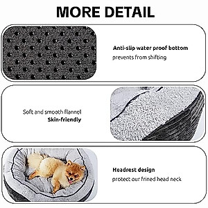Dog Bed for Large Medium Small Dogs, Soft Calming Puppy Dog Bed Orthopedic Dog Sofa Bed Durable Washable Puppy Bed Medium Large Dog Bed Square, Comfortable Puppy Dog Bed