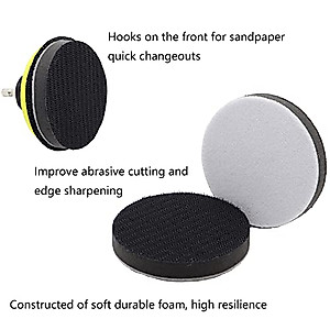 74pcs Sandpaper 3Inch Sanding Disc 60-10000 Grit Wet Dry Sandpaper with M10 Backing Pad,Interface Pad,Polishing Pads Sponge for Wood Metal Mirror Jewelry Car Polishing Headlight Cleaner Set