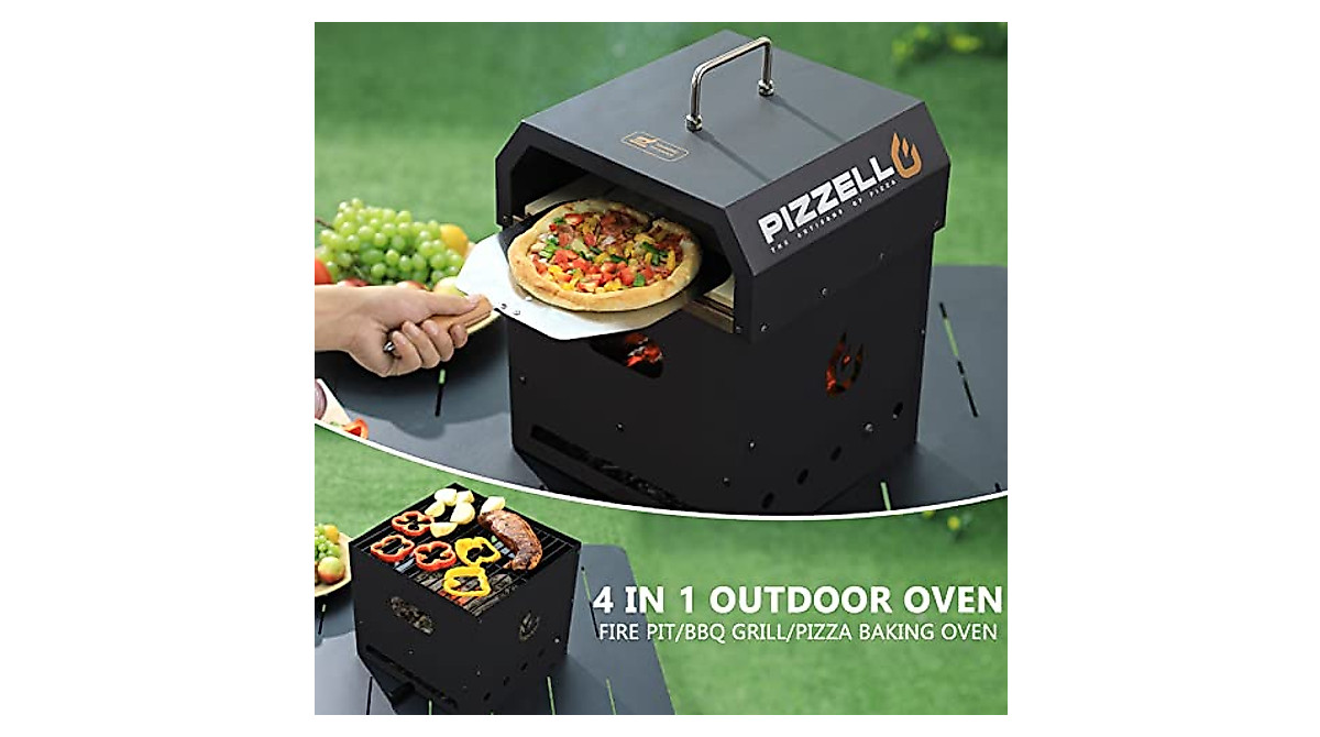PIZZELLO 4-in-1 Outdoor Pizza Oven - Versatile Wood-Fired Cooking