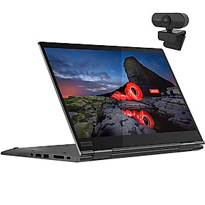 Lenovo ThinkPad X1 Yoga Gen 5 14" FHD 2-in-1 Touchscreen Business Laptop, Intel Quad-Core i5 10210U, 16GB RAM, 512GB PCIe SSD, WiFi 6, Fingerprint Reader, Backlit KB, Windows 10 Pro, External Webcam