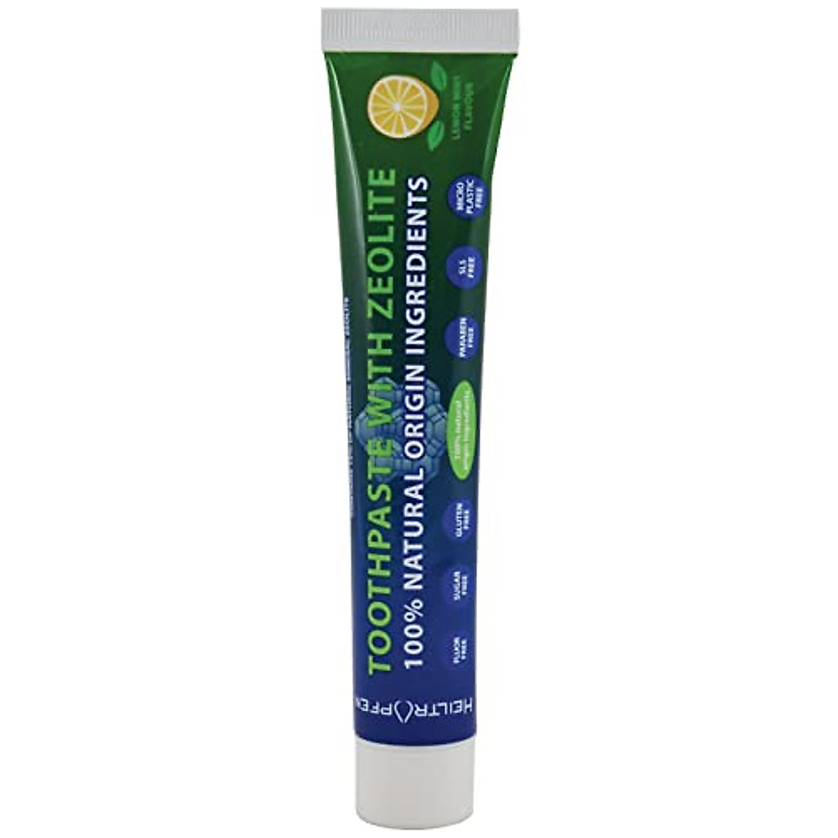Zeolite Toothpaste | 2.5 fl oz - 75 ml | Fluor-Free | 100% Natural Origin Ingredients | 15% Natural Mineral Zeolite | Heiltropfen®