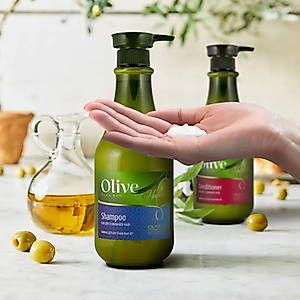 Frulatte Pure Olive Oil Clarifying Shampoo and Conditioner Set - Creamy Hydration Formula Enriched with Shea and Argan Oil for Dry, Damaged & Frizzy Hair Repair - Hair Growth Products for Women & Men