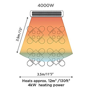Bromic Heating BR-ECB40 220-240V 4000W Stainless Steel Cobalt Electric Radiant Patio Heater