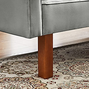 Verfur Upholstered Futon Sofa Bed for Small Spaces,74.4" Button Tufted 3 Seater Convertible Sleeper Couches Loveseat for Living Room,Bedroom and Office, Light Gray