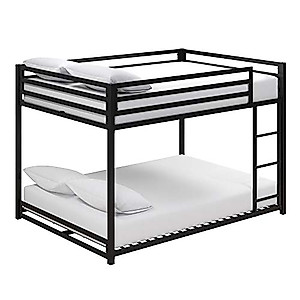 DHP Miles Metal Bunk Bed, Black, Full over Full
