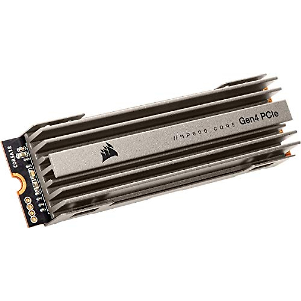 Corsair MP600 CORE 2TB M.2 NVMe PCIe x4 Gen4 SSD (Up to 4,950MB/sec Sequential Read & 3,700MB/sec Sequential Write Speeds, High-Speed Interface, 3D QLC NAND, Built-in Heatspreader) Aluminum
