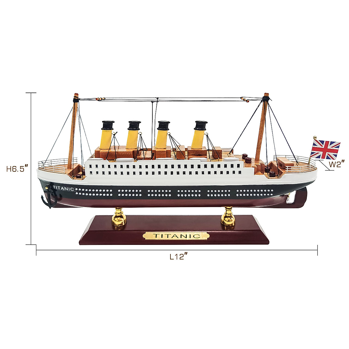 SAILINGSTORY Wooden Titanic Model Cruise Ship Liner 1/800 Scale Replica 12" Titanic Ship Toys Gifts