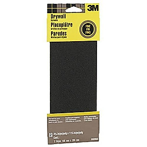 3M Fine 9089NA Drywall Sanding Screen, 4 3/16in x 11 1/4 in, 2-Sheet Grit, 2 Count