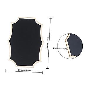 WOFASHPURET 10pcs Wood Decor Wedding Decoration Dining Room Table Decor Place Sign Message Board Signs Table Numbers Blackboard Display Chalkboards Message Board Ornament Mini Blackboard Easel