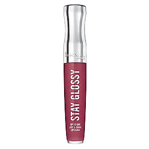 Rimmel Stay Glossy Lip Gloss - Non-Sticky and Lightweight Formula for Lip Color and Shine - 340 Captivate Me!, .18oz