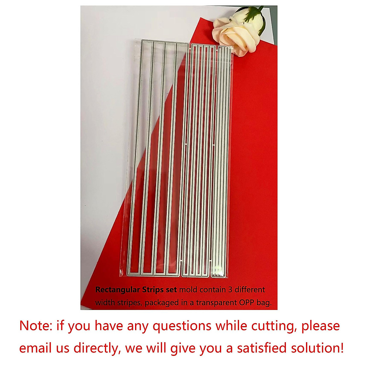 Mvchifay Cutting Dies Metal Stencils Scrapbooking Tool DIY Craft Carbon Steel Embossing Template for Paper Card Making (Rectangular Strips set-21.3x8.9cm)