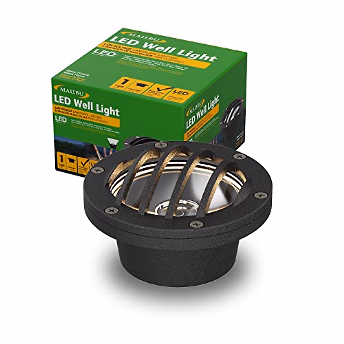 Malibu LED Well Light Low Voltage Landscape Lighting Outdoor Deck Light Yard Garden Patio In-ground Light 8401-3500-01