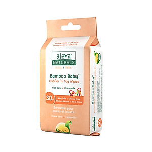 Aleva Naturals Bamboo Baby Pacifier and Toy Wipe