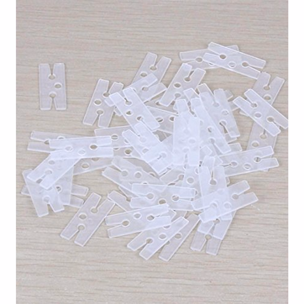 yueton Pack of 100 Balloon Clip Ties H Shape Easy Sealing Balloons for Wedding Party Christmas Birthday Decoration