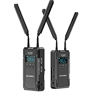 FEELWORLD W1000H Wireless HDMI Video Transmission System Include Transmitter Receiver 1000FT Transmission Range 0.08S Low Latency Full Duplex Intercom Live Streaming