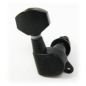 Black Electric Guitar Tuners/Machine Heads - 6pc. Right Inline (6R)