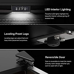 Galanz GLB57MS2B15 172 Cans Built in Beverage Refrigerator, Digital Temperature Control, White LED Interior Lighting, Stainless Steel