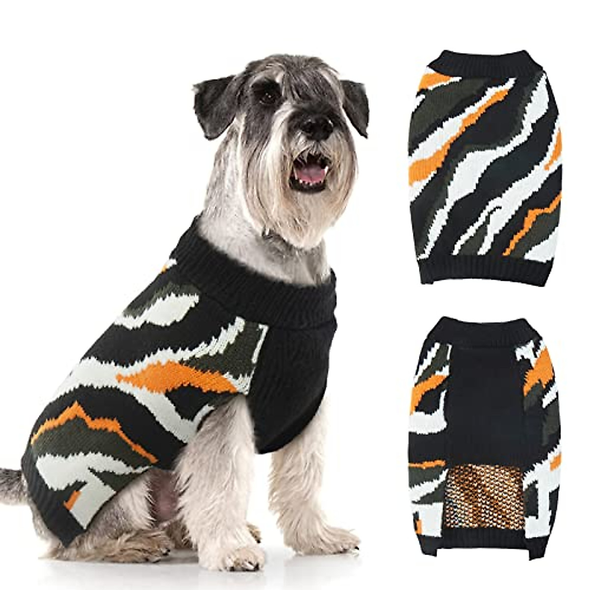 Dog Sweater Vest Turtleneck Dogs Knitted Sweatshirt, Warm Dog Knitwear Clothes Soft Winter Apparel for Girl Boy Dogs, Cozy Doggie Cold Weather Knit Shirt Vest Holiday Costumes (Small)