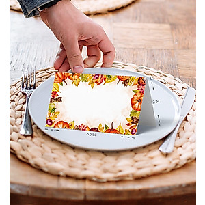 Thanksgiving Place Cards (3.5 x 2 in) 25 pcs, Table Name Cards for Thanksgiving Party, Seating Name Cards, Food Labels, Scored for Easy Folding, Thanksgiving Party Supplies, Fiesta Party - SJK006