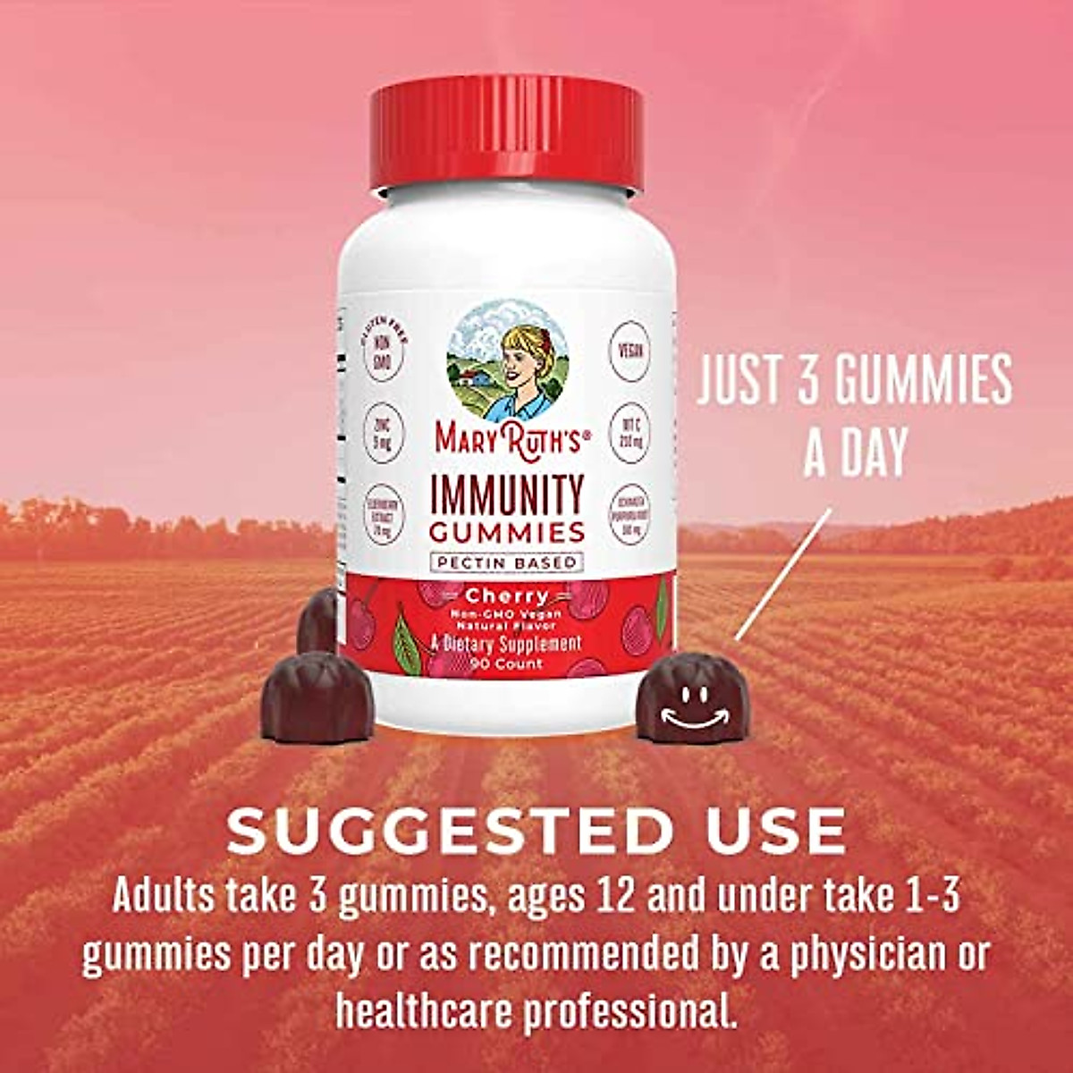 MaryRuth Organics Vitamin B12 Spray & Elderberry Gummies for Immune Support (Cherry) Bundle Liquid Spray for Nerve Function & Energy Boost | Organic Ingredients for Adults & Kids with Echinacea,