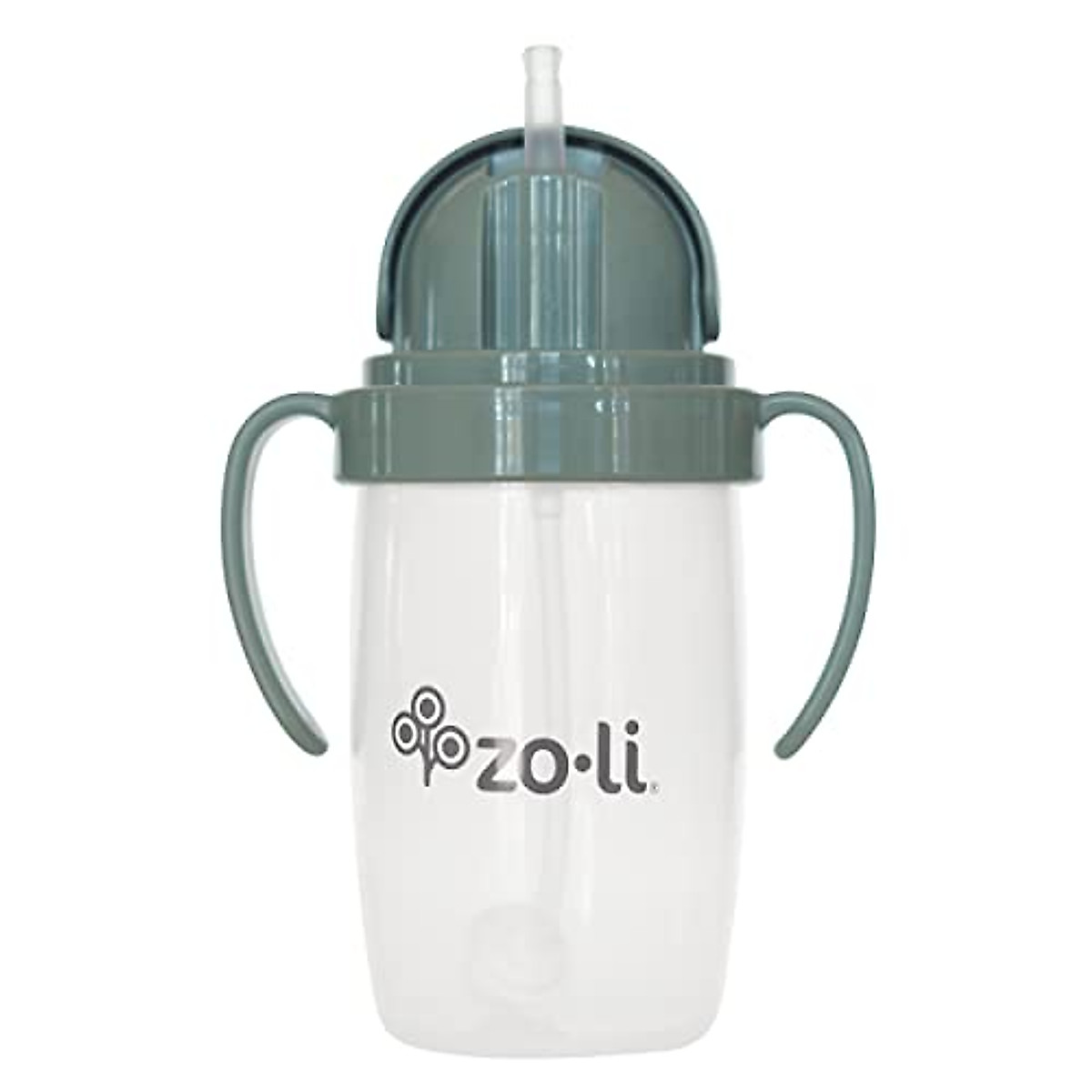 Any angle straw sippy cup | ZoLi BOT 2.0 weighted straw sippy spruce green, most loved training sippy cup, toddler transition straw cup, sippy cup with handles