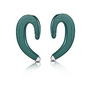 Wireless Bluetooth Headphone, Painless Wearing Headset with Mic for Cell Phone, Non Ear Plug Non Bone Conduction Ear Hook Earbuds, Lightweight, Waterproof Earpiece for Business/Office/Sports