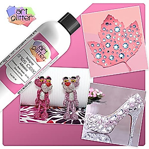 Art Institute Precision Craft Glue - Art Glitter Glue for Crafts - 8fl oz - Precision Glue Tip - Metal Tip - 3 Refillable Bottles - Flexible and Crack Resistant - Strong Hold Adhesive - Made in USA