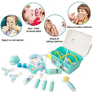 MCFANCE Toy Doctor Kits 48Pcs Pretend Play Doctor Kit Toys Stethoscope Medical Kit Imagination Play for Kids 3 Years