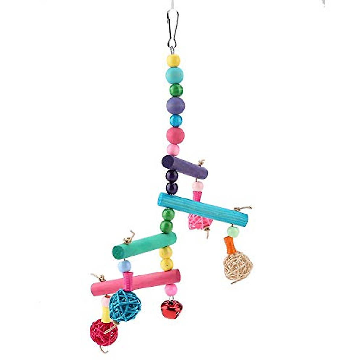 Bird Toys Natural Wooden Parrot Hanging Swing Toy Suitable for Medium and Small Parrots & Birds